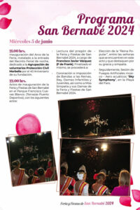 Programa Feria y Fiestas de San Bernabé Marbella 2024 - Marbella Chic